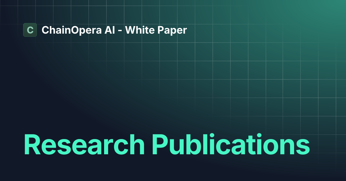 Research Publications | ChainOpera AI - White Paper