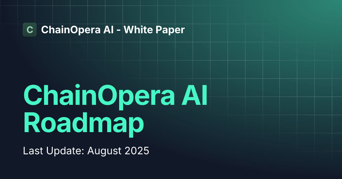 ChainOpera AI Roadmap | ChainOpera AI - White Paper